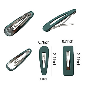 B.PHNE 20Pcs Hair Clips for Women, Matte Snap Hair Clip Barrettes for Girls,Cute Solid Candy Color Hair Accessories Hair Pins (SnapClip20A)