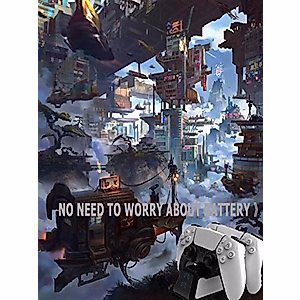 Newest Charging Station for PS5 Wireless Controllers, with LED Indicator, White, Fast Charing Dock for Dual Sense Playstaion 5 Controller with 80cm Short Charging Cord