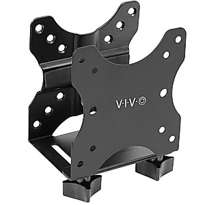 VIVO Adjustable Thin Client Mini PC Mount Bracket, CPU VESA Under Desk and Monitor Arm Computer Holder, Black, MOUNT-PC05C