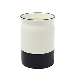 SHIIANN Ceramic Kitchen Utensil Holder, Utensil Crock for Counter, Cooking Utensil Holder, Utensil Organizer with Detachable Base for Countertop, Utensil Caddy for Kitchen Accessories Farmhouse Home