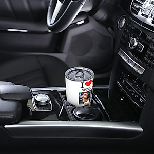 DFAGGQL George Music Michael Stainless Steel Insulated Tumbler Coffee Mug Water Cup Vacuum Bottle with Straw and Lid 20 oz