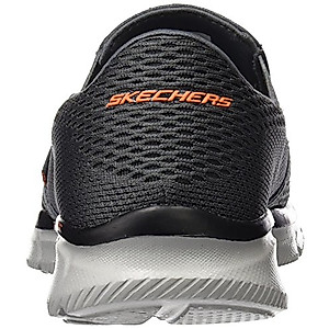 Skechers Men's Equalizer Double Play Slip-On Loafer,Charcoal/Orange,11 M US