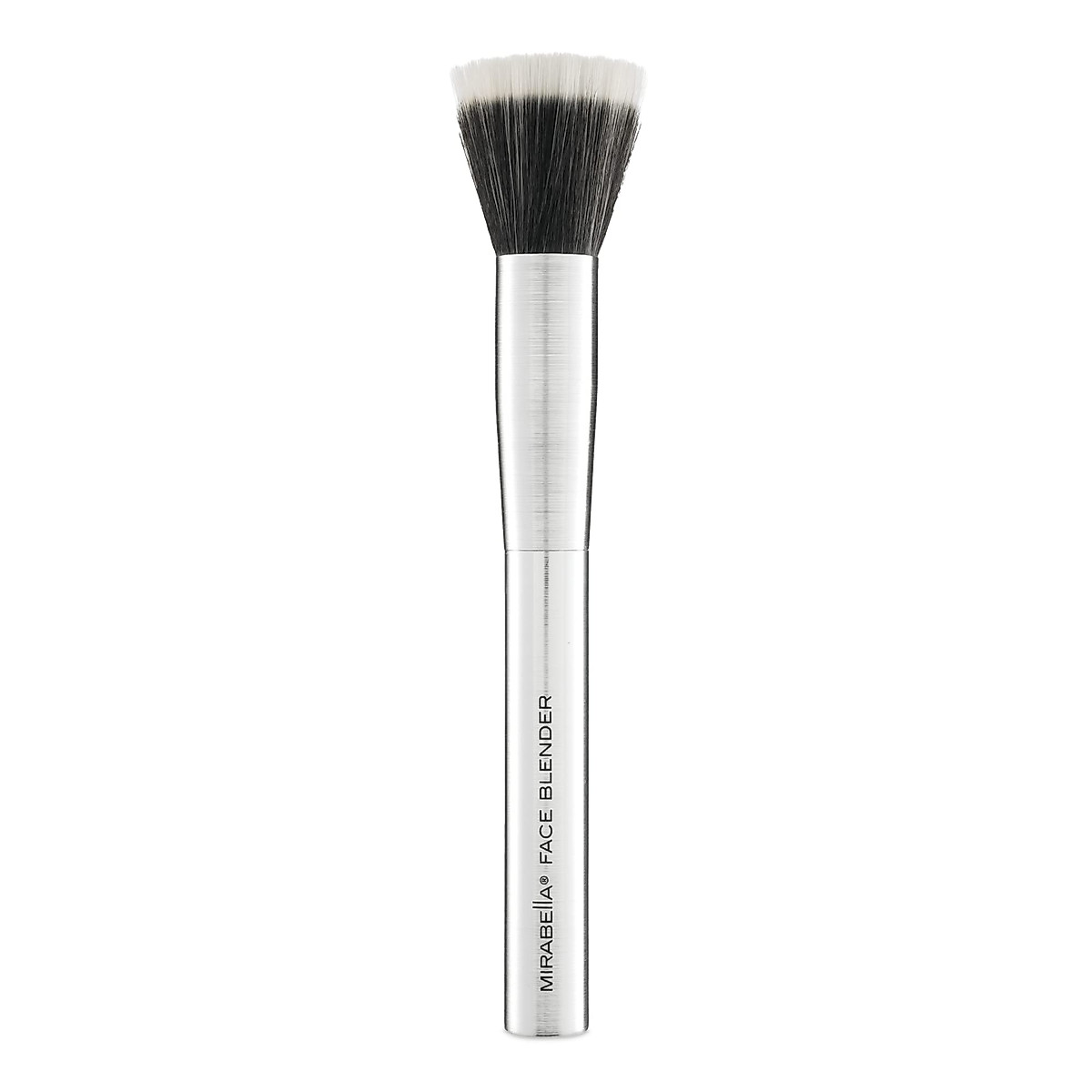 Mirabella Face Blender Brush - Professional & Premium Makeup Beauty Brushes - Natural & Cruelty-Free Synthetic Bristles, Hand-Sculpted Brushed Aluminum Luxury Cosmetic Make Up Brush