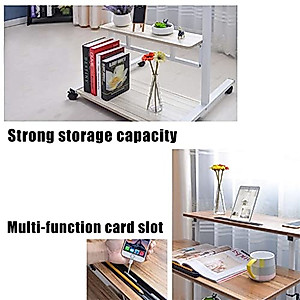 MJWDP 4 in 1 Adjustable Laptop Desk Multifunctional Computer Desk Table 2-Layer Study Desk PC Laptop Table Desk Stand with Mouse Pad (Color : E)