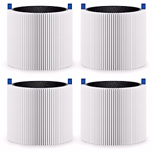 4-Pack Mini Max Replacement Filter Compatible with Blueair Blue Pure Mini Max Air Purifier, FMINI Replacement Filter for Mini Max Blue Pure Air Purifier, Premium H13 HEPA Particle + Carbon Filter