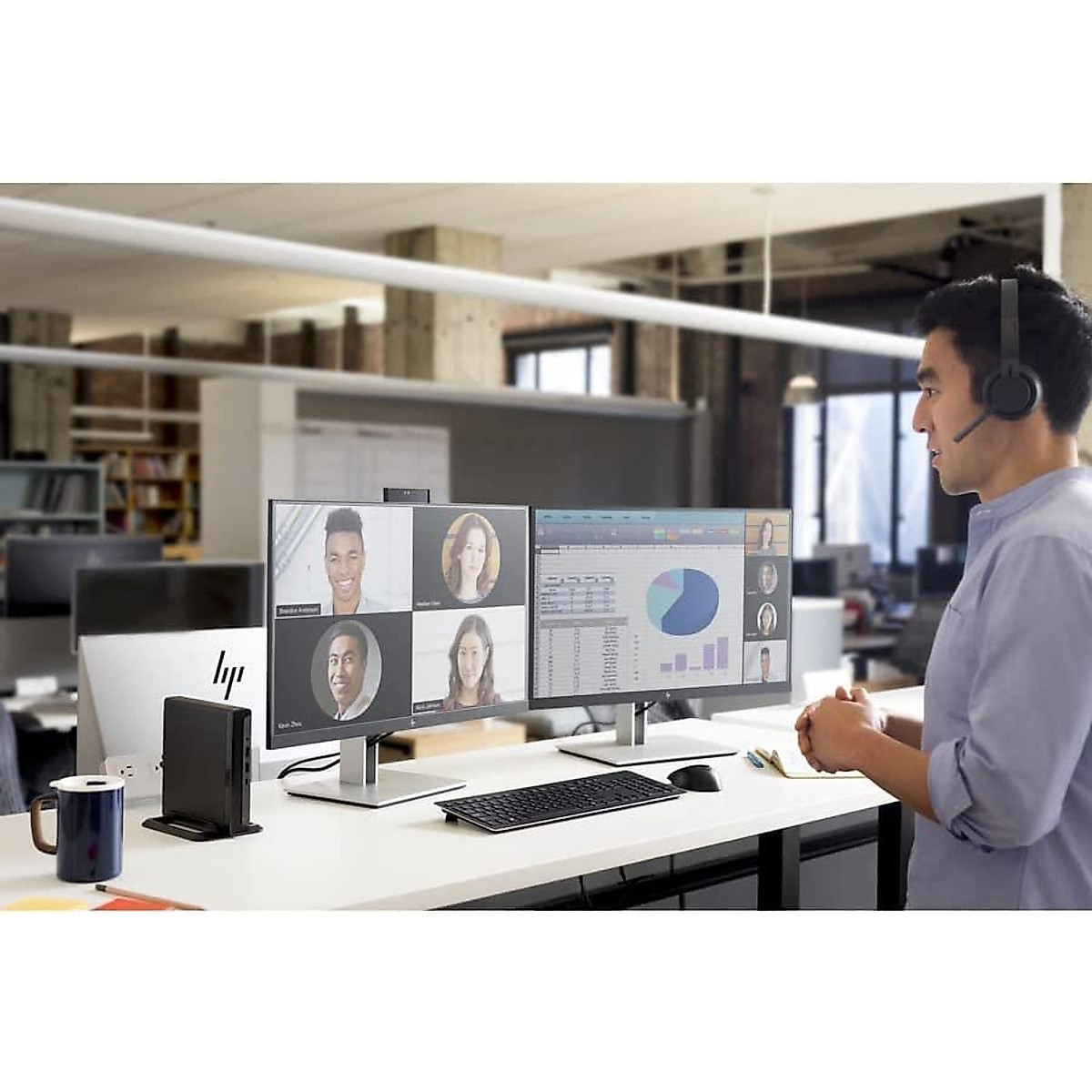 HP EliteDesk 800 G6 Mini Desktop Computer - 10th Gen Intel Core i7-10700T 8-Core up to 4.5 GHz Processor, 32GB DDR4 RAM, 512GB NVMe SSD, Intel UHD Graphics 630, Wi-Fi 6 + Bluetooth 5.1, Windows 11 Pro