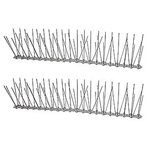YARNOW 2pcs Birds Spikes Stainless Steel Cat Bird Deterrent Spike Anti- Climb Anti Theft Security Spikes for Pigeon Cat Bird Repellent Spikes (11cm)