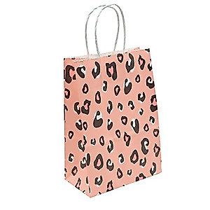 YYaaloa 30PCS Small Gift Bags with Handle Bulk 6 styles Animal Print Party Favor Paper Shopping Bags for Kids Birthday Xmas Party Supplies Retail Bags (animal Print 02, Small 30pcs)
