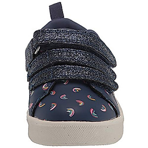 OshKosh B'Gosh girls Garland Sneaker, Navy, 4 Toddler US