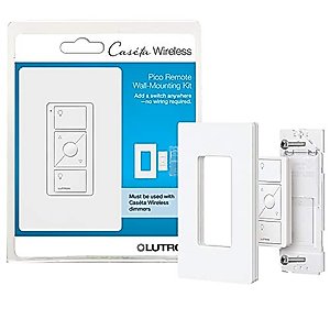 Lutron Caséta Wireless Pico Smart Remote Wall-Mounting Kit | PJ2-WALL-WH-L01 | White