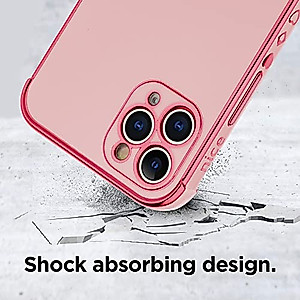KANGHAR iPhone 11 Pro Case for Women Girl, Plating Edge Cute Love Heart Soft TPU Bumper with 4 Corners Shockproof Protection Phone Case Cover for iPhone 11 Pro 5.8 Inch(Pink)