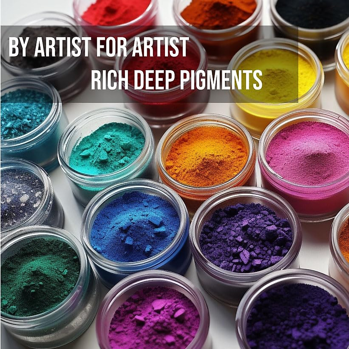 Magical Mica Pigment Powder for Resin - 12 Box Set - Non Toxic - Multi Use - Super Lustrous - Finely Ground Powder - Use in Resin, Slime, soap dye, Cosmetics (10g each12pk)