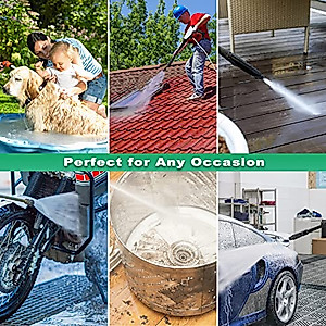 Cordless Pressure Washer,LAND 20V Electric Portable Power Cleaner with 2.0Ah Battery, Car Wash with All-in-one Adjustable Sapry Nozzle for Wall/Floor/Window/Cars/Fences/Siding with Bucket