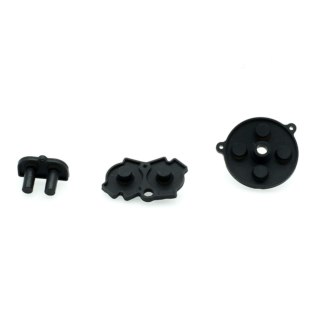 PartEGG Custom Conductive Silicone Rubber Button PAD Contacts kit A B D-pad Start Select for Game Boy Advance (GBA) Black