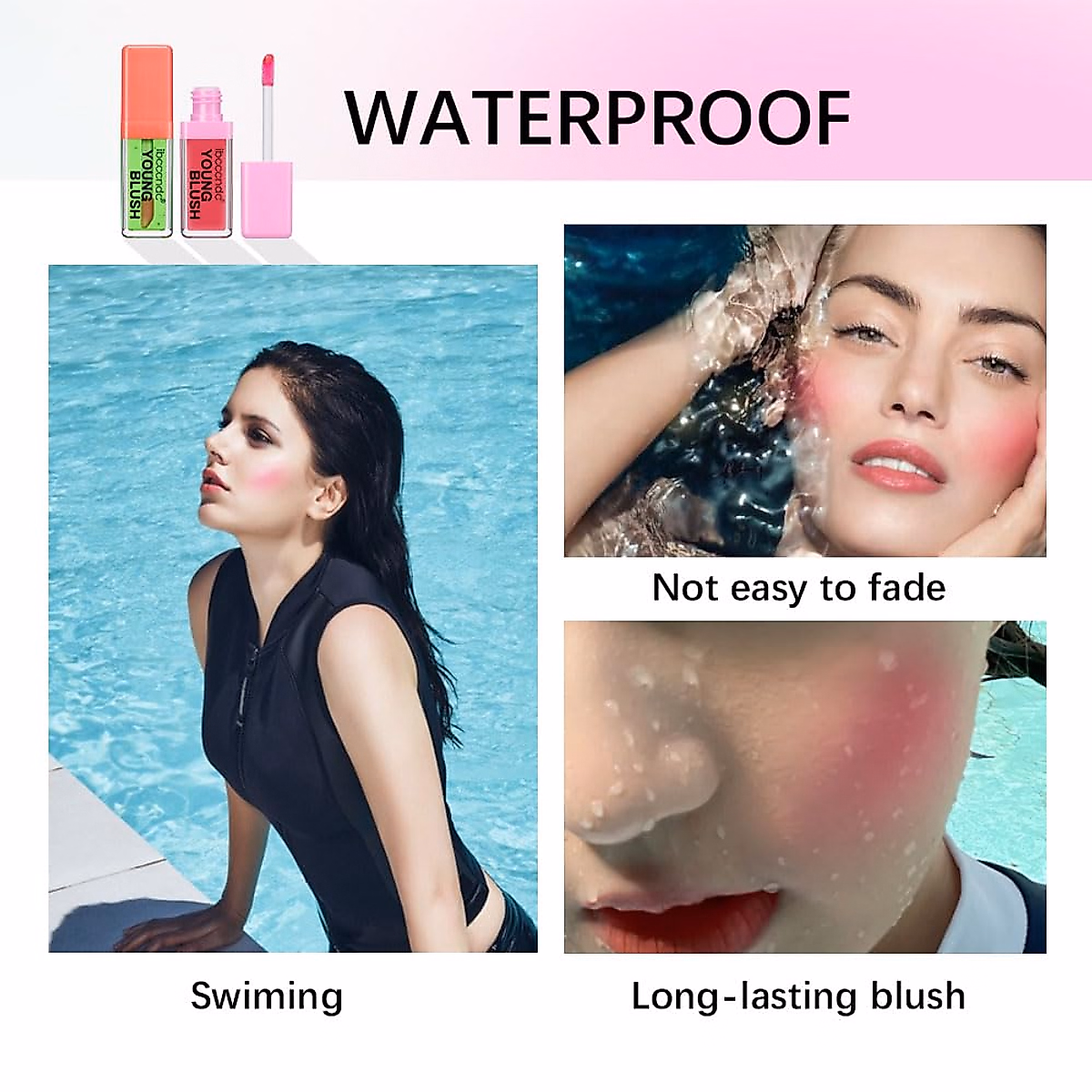 2PCS Color Changing Blush Oil - Reacts to Skin's Natural pH for Your Instant Perfect Shade, with Blendable Formula - Liquid Blush for Cheeks, Vegan & Cruelty-Free