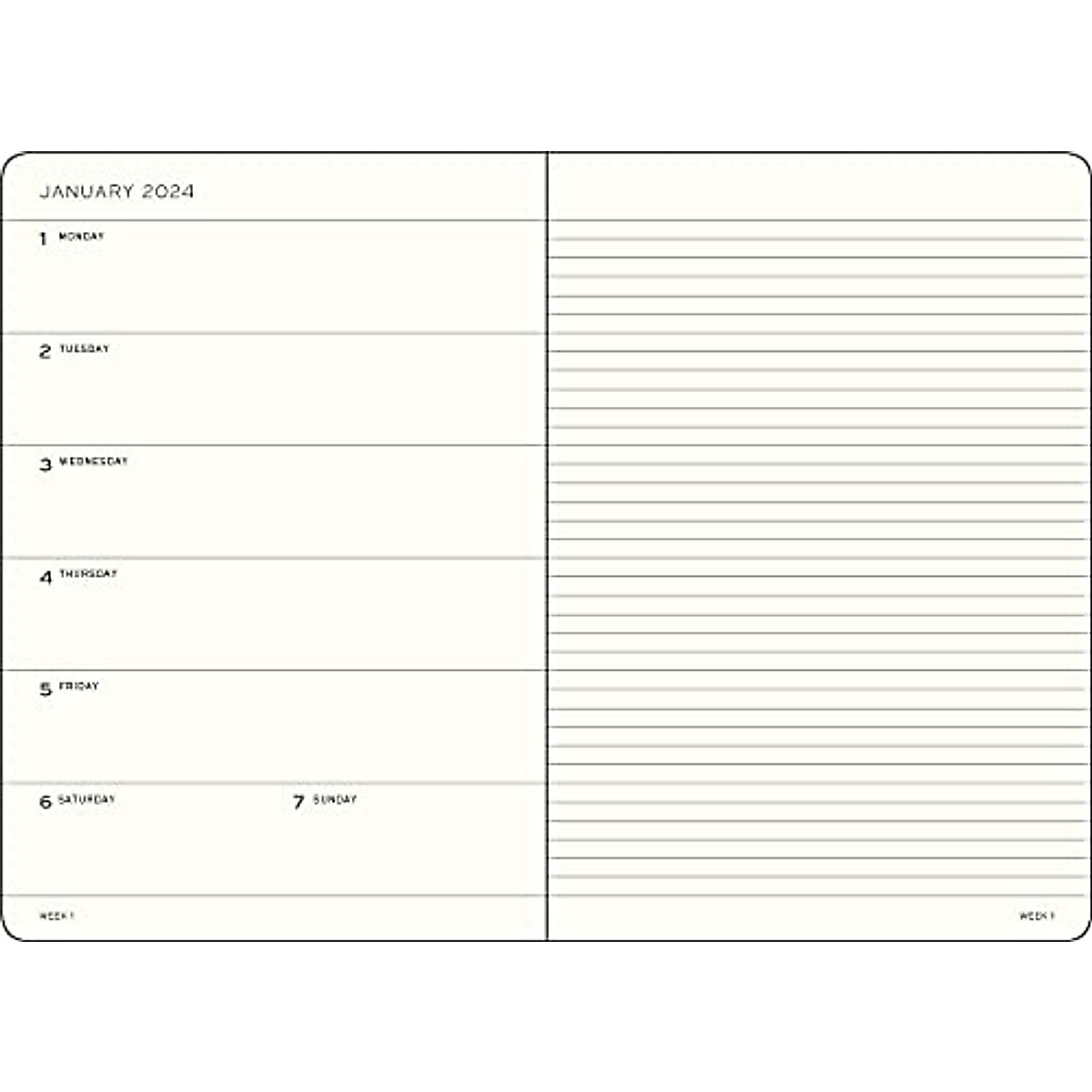 LEUCHTTURM1917 - Weekly Planner & Notebook 2024 with extra booklet, Hardcover, Medium (A5), Lilac (Jan 1 - Dec 31, 2024)