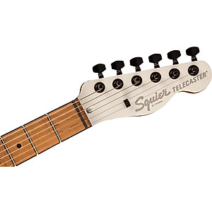 Squier Contemporary RH Telecaster Electric Guitar, with 2-Year Warranty, Pearl White, Roasted Maple Fingerboard, None Pickguard