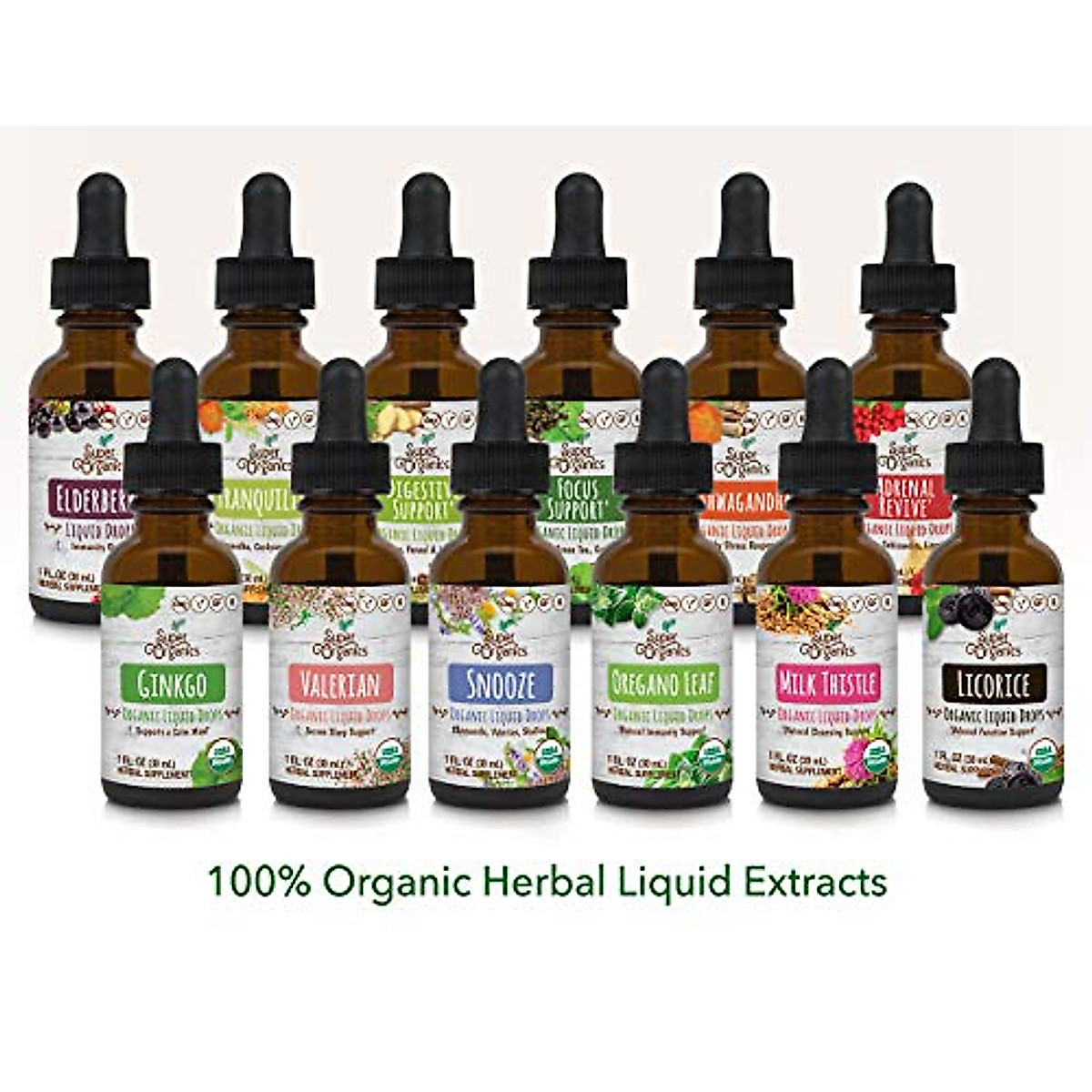 Super Organics Organic Oregano Liquid Drops | Non-GMO, Kosher, Vegan | Immunity Support, 1 Fl Oz