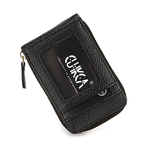 qqee Wallet Credit Card Wallet Zipper Small Wallet RFID Blocking Wallet Both Men and Women Can Use