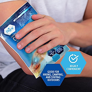 MED PRIDE Emergency Ice Packs 6-Pack, First Aid Instant Cold Pack for Pain Relief, Disposable 5''x 6'' Ice Pack for First Aid Kit, No Freezer Needed