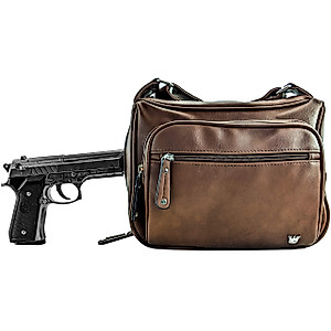 Purse King Magnum Dark Brown Concealed Carry Handbag