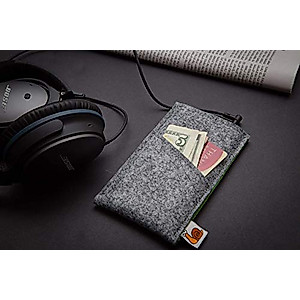 Felt Sleeve with Cards Pocket for the New iPhone 13 Pro Max/Pro/Mini/iPhone 12 Pro/XR/SE. Handmade