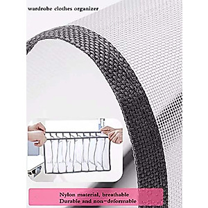 BLCMGSS 4PCS Wardrobe Clothes Organizer for Folded Clothes, 7Grids Drawer Dividers for Clothes(6.7x14.2x4.7inch,7grids,Grey)