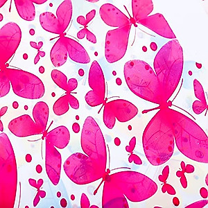 Small Plastic Merchandise Bag for Business, Plastic Shopping Bag with Handle, Retail Bag, Poly Die Cut Bag from ysmile, 1.5 mil 100 ct, 5.9x7.8" - Butterfly