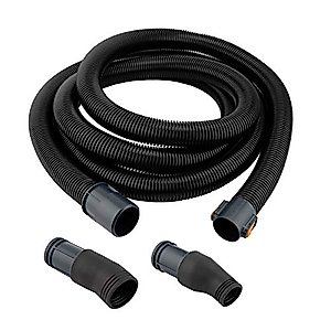 POWERTEC 70257 15 Ft. Dust Collection Hose Kit Hose with 2 Fittings for Woodworking Power Tools Home and Wet/Dry Shop Vacuums