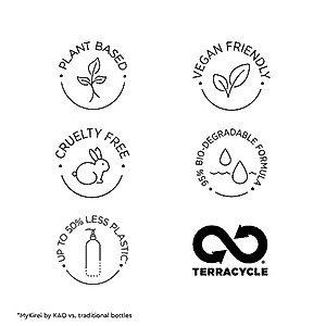 MyKirei by KAO Shampoo with Moisturizing Japanese Tsubaki & Rice Water, Paraben Free Formula for All Hair Types, Cruelty Free and Vegan Friendly, Sustainable Bottle, 10.1 oz. Pump