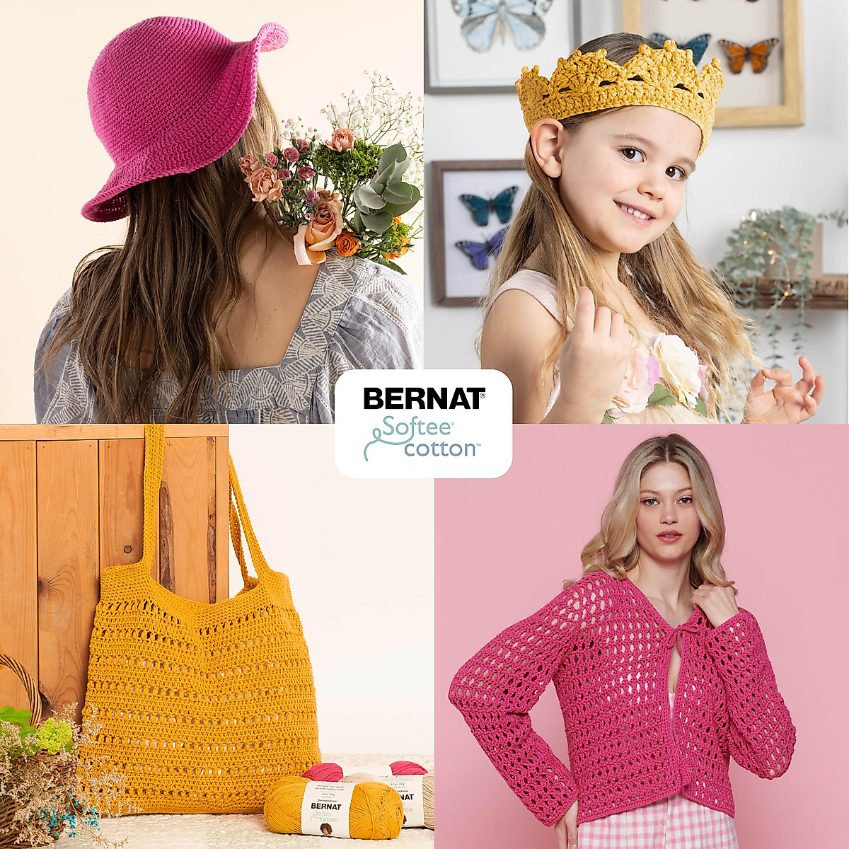 Bernat Softee Cotton Seaside Blue Yarn - 3 Pack of 120g/4.25oz - Nylon - 3 DK (Light) - 254 Yards - Knitting, Crocheting & Crafts