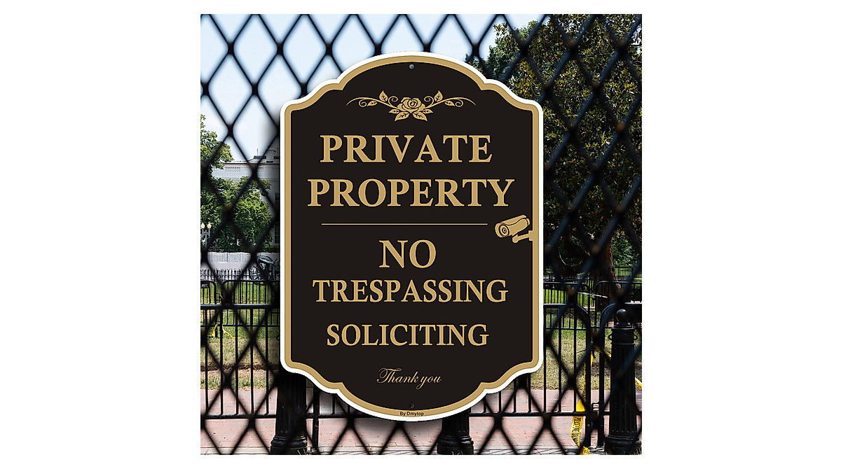 No Trespassing & Security Sign - Rust-Free Aluminum 14x10"