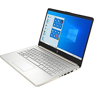 2022 HP Stream 14inch Laptop, Intel Celeron N4020 Dual-Core Processor, 4GB DDR4 Memory, 128GB Storage(64GB eMMC+64GB Card),WiFi,Webcam,Bluetooth,Win 10 S, Pale Gold | TGCD Bundle (Renewed)