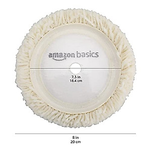 Amazon Basics Wool Buffing Pad for Compound Cutting and Polishing - 8-Inch, 3-Pack