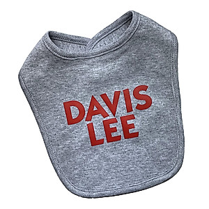 Funny Girl Designs Personalized Baby Bib CUSTOMIZED with Your VINYL Text and Color Of Choice 100% Cotton Unisex (LIGHT BLUE BIB)