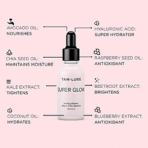 TAN-LUXE Super Glow Kit - Super Glow and Super Glow Body Hyaluronic Self Tanning Serums, 180ml - Cruelty & Toxin Free