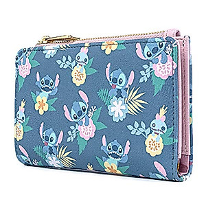 Loungefly Disney Stitch and Scrump Floral Bi-Fold Wallet