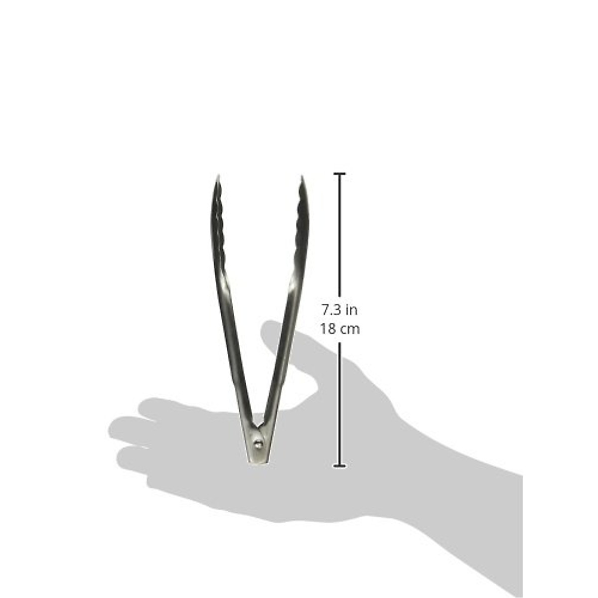 Winco Coiled Spring Heavyweight Stainless Steel Utility Tong, 7-Inch