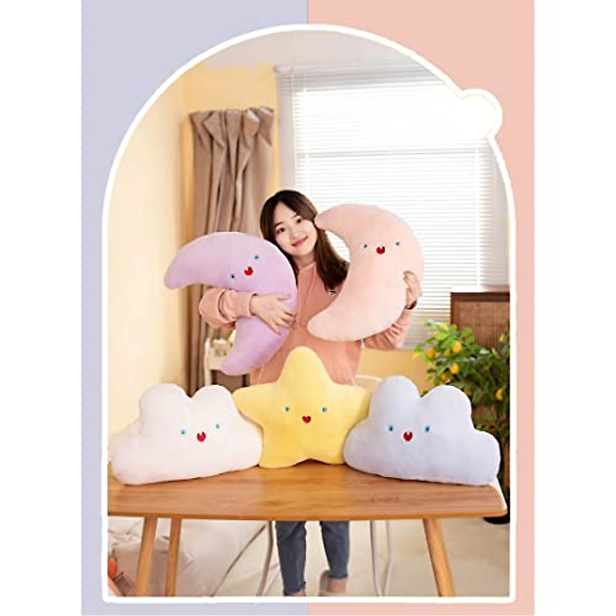 Baiyuruodie Plush Flower Pillow, Cushion, Office Cushion, Home Decoration, (45cm（17.7inch）, Purple)