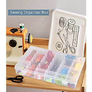 Cqhxvw Bead Organizer Box Tackle Box Organizers and Storage Beads Storage Containers Jewelry Making Organizer Sewing Box Plastic Compartment Organizer Box with Dividers 36 Grid Box
