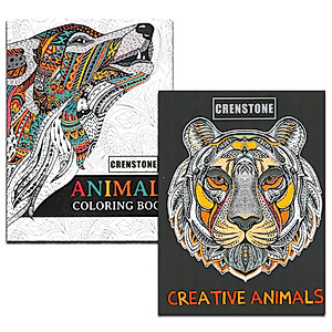 Adult Coloring Books Super Set -- 10 Deluxe Coloring Books for Adults and Teens