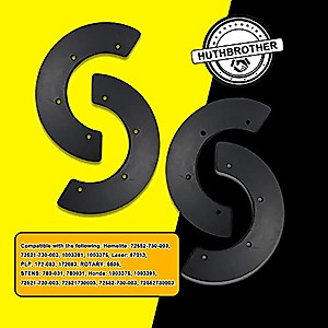 Huthbrother HS35 Snowblower Rubber Paddles, Compatible with Honda - Replaces 1003375 1003391 72521-730-003 72552-730-003, 8 Piece Set