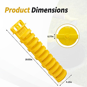 Septic Tank Filter for 4 Inch Pipe, Residential Sewer Effluent Filter Cartridge, Replacement Under-Sink Water Filters Leach Field Pipe Part