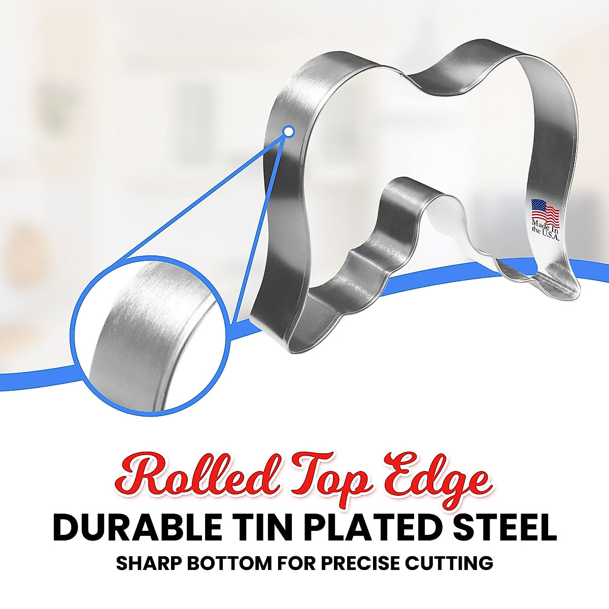 Foose Angel Wings Cookie Cutter 4 Inch –Tin Plated Steel Cookie Cutters – Angel Wings Cookie Mold