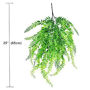 PASYOU Hanging Plant Fake Plants for Decoration, Artificial Vines Plastic Ivy Greenery Garland Decor Grass Faux Leaves Stems for Outdoor Indoor Outside Home Garden Party Office Wedding Vine - 4 Pack