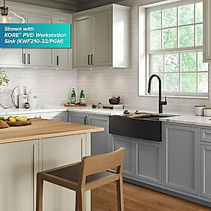 Kraus KPF-3101MB Oletto Modern Pull-Down Single Handle Kitchen Faucet, 19.5 inch, Matte Black