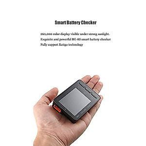 ISDT BattGo BG-8S Battery Meter, LCD Display Digital Battery Capacity Checker Battery Balancer Battery Tester for LiPo/Life/Li-ion/NiMH/Nicd