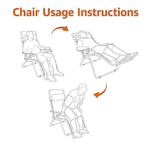 Amazon Basics Outdoor Textilene Adjustable Zero Gravity Folding Reclining Lounge Chair with Pillow, 26", Beige