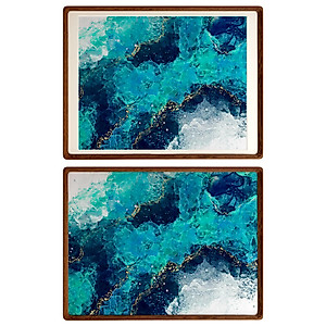 Natural Wood Photo Frames Inspired Tabletop Picture Frame with Mat, Vertical or Horizontal Display (Walnut, 18x24 matted to 16x20)