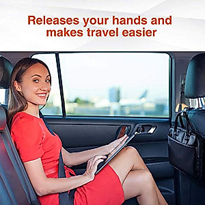 HOUSE DAY Car Seat Headrest Hooks, Black 4 Pack, Seat Hooks for Purses and Bags, Heavy Duty Purse Holder Bag Holder for Car, Space Saving Seat Hooks Purse Hanger for Vehicle